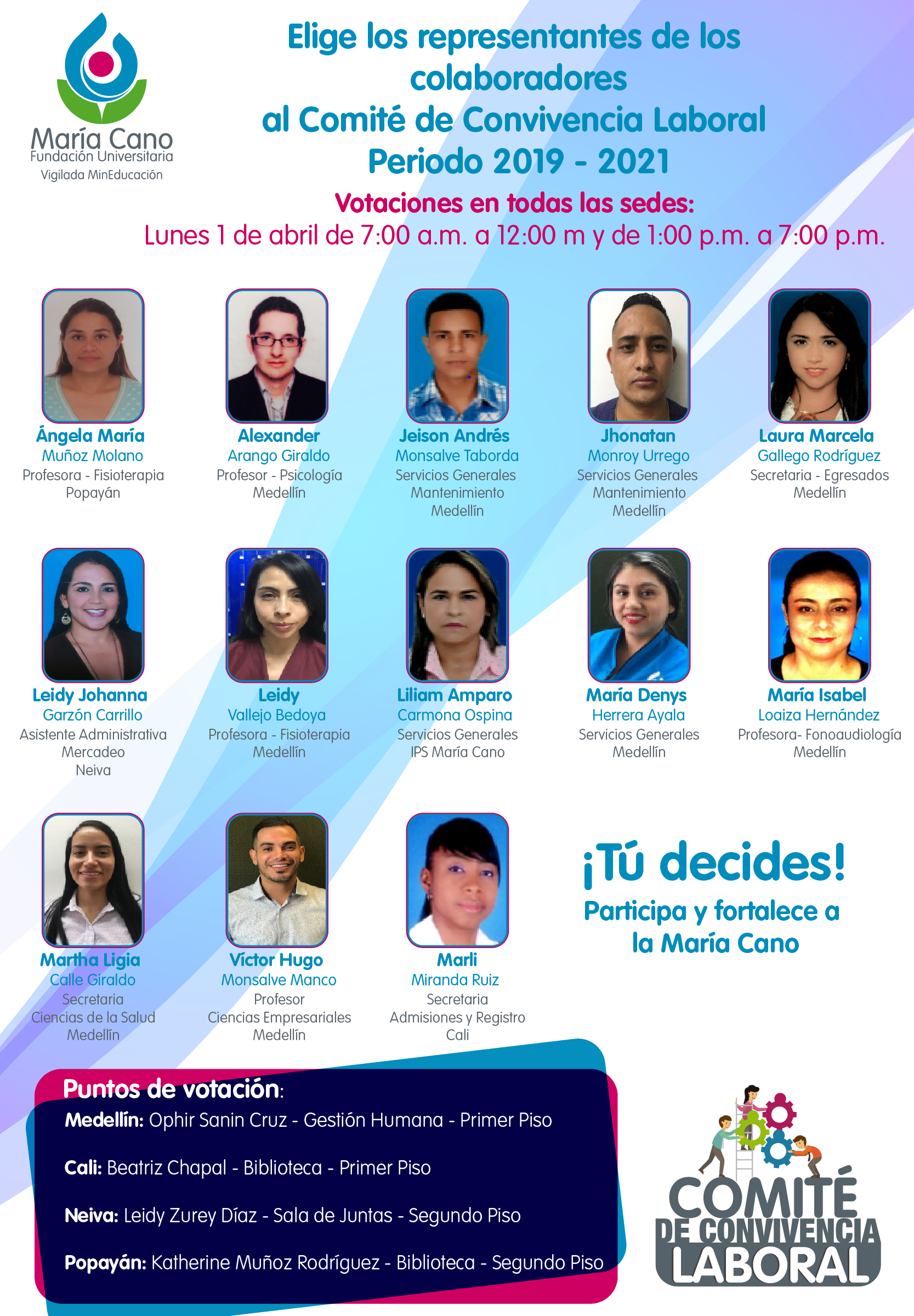 Nacional: Elección Comité de Convivencia Laboral - Maria Cano